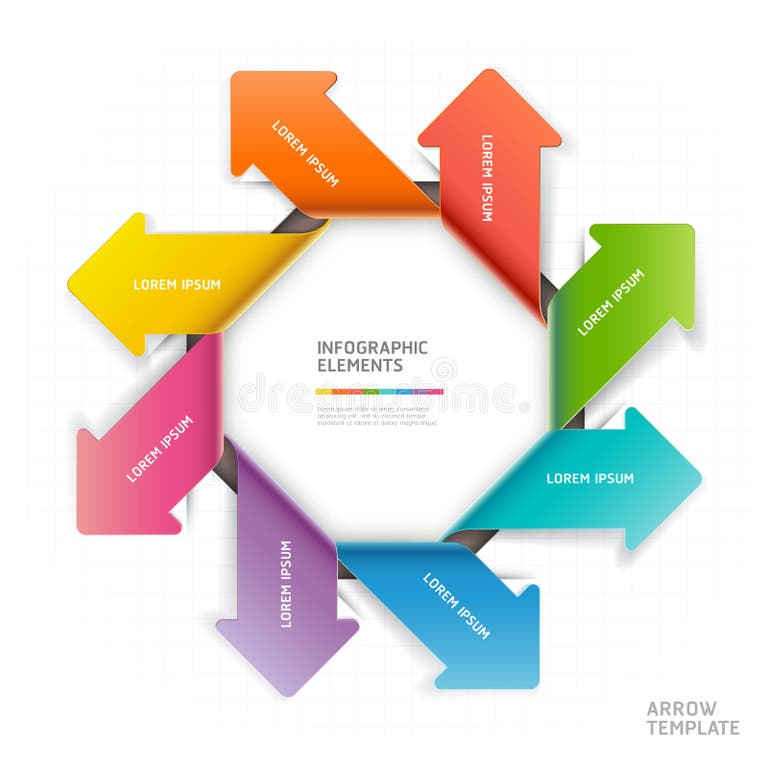 Molde Moderno Do Infographics Da Seta. Ilustração do Vetor - Ilustração ...