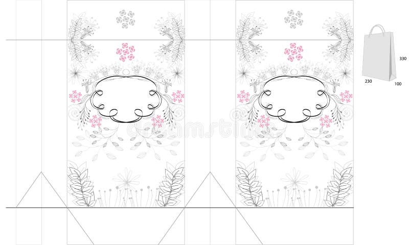 Molde para o saco ilustração do vetor. Ilustração de desenho - 13318837