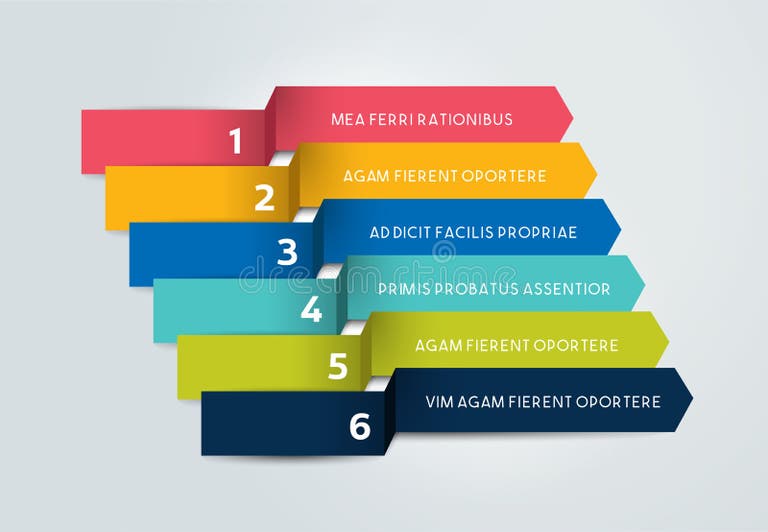 Molde Passo a Passo Da Seta De Infographic Ilustração do Vetor ...