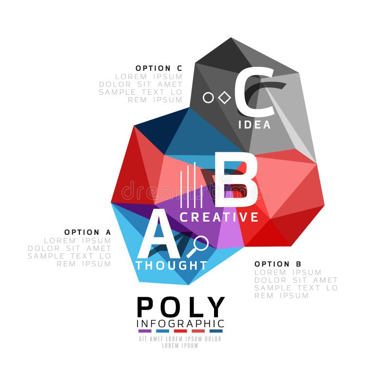 Molde Poli Do Infographics De Moden Baixo Ilustração Stock - Ilustração ...