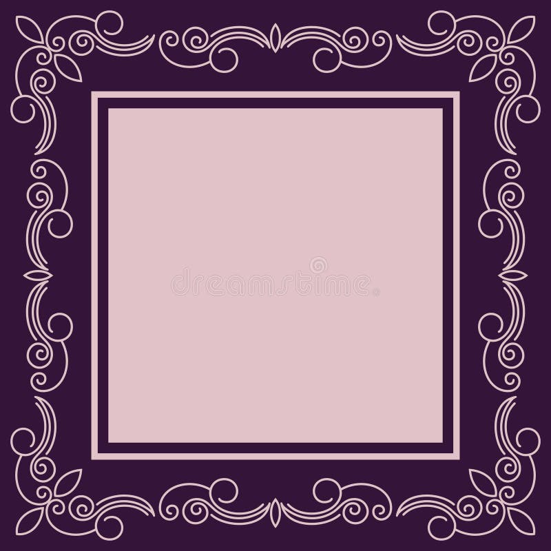 Molde Quadrado Elegante Do Vetor Do Quadro Ilustração do Vetor ...