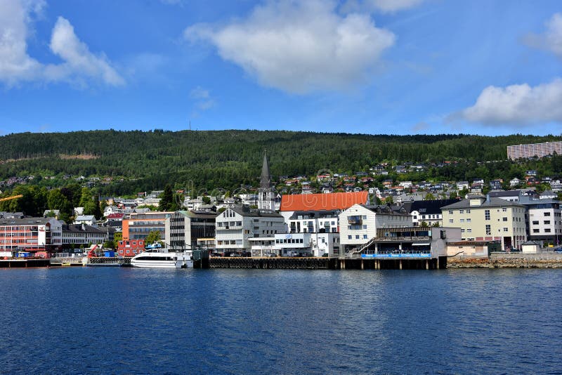 Molde town view in Norway stock photo. Image of mountain - 121204448