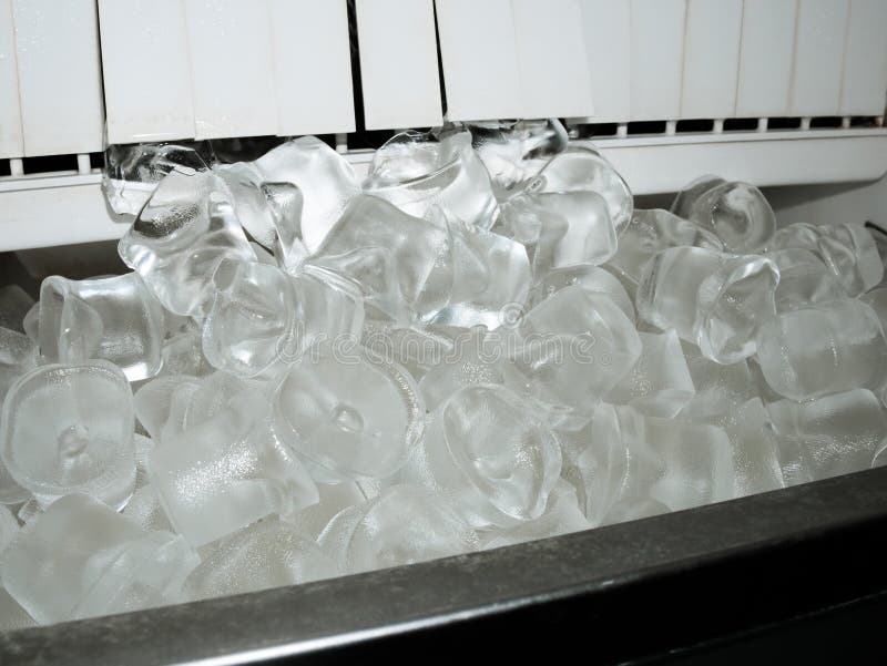Molded Ice Cubes Inside the Ice Maker Stock Image - Image of cocktail ...