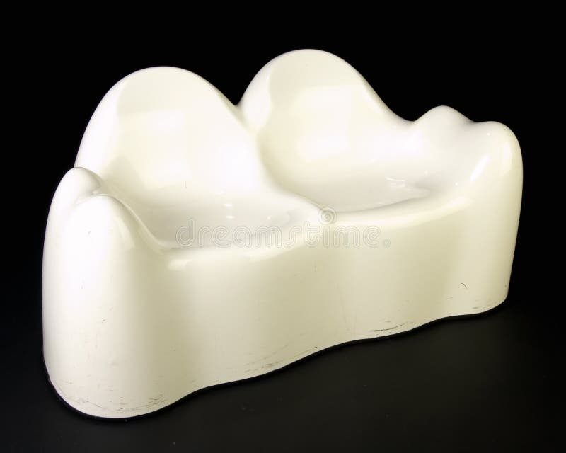 Molded White Plexi-glass Modern Loveseat Editorial Photography - Image ...