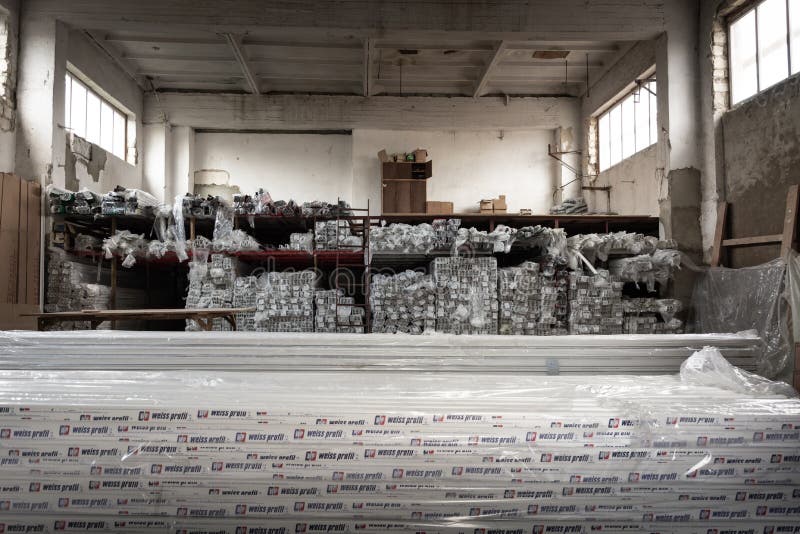 Warehouse of Pvc Profiles for the Production of Pvc Windows and Pvc ...