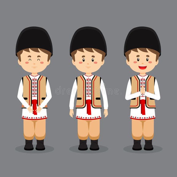 Moldova Character with Various Expression Stock Vector - Illustration ...