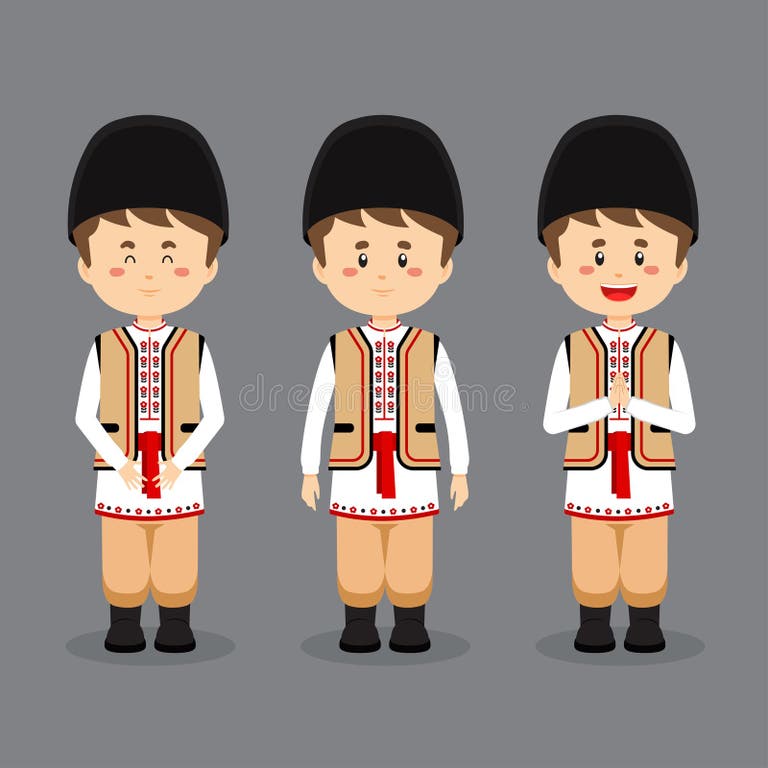 Moldova Character with Various Expression Stock Vector - Illustration ...