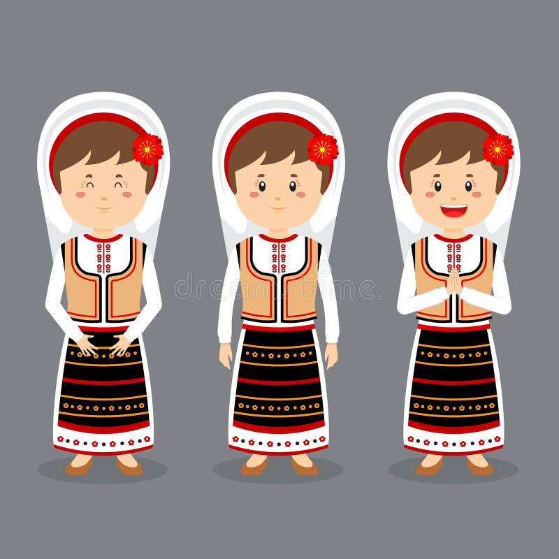 Moldova Character with Various Expression Stock Vector - Illustration ...