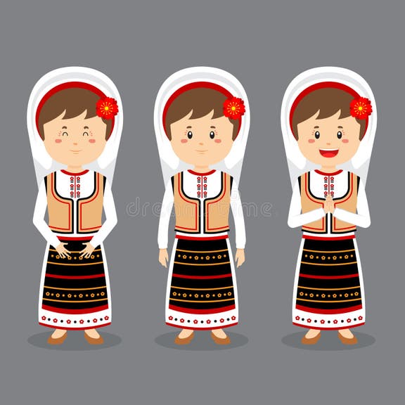 Moldova Character with Various Expression Stock Vector - Illustration ...