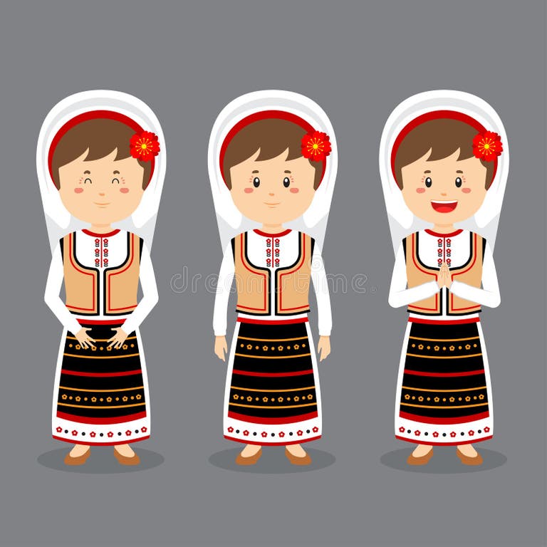 Moldova Character with Various Expression Stock Vector - Illustration ...