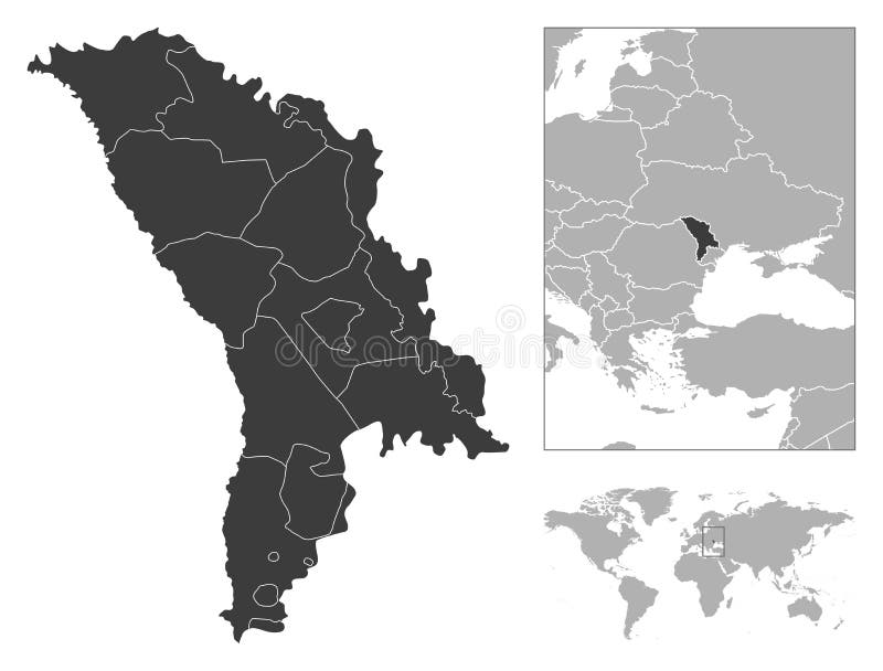 Moldova - Detailed Country Outline and Location on World Map. Stock ... Moldova - Detailed Country Outline and Location on World Map. Stock ...