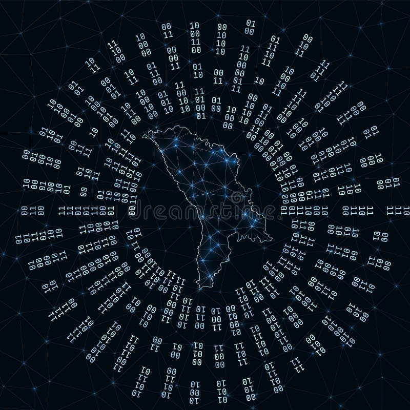 Moldova digital map. stock vector. Illustration of business - 188128866
