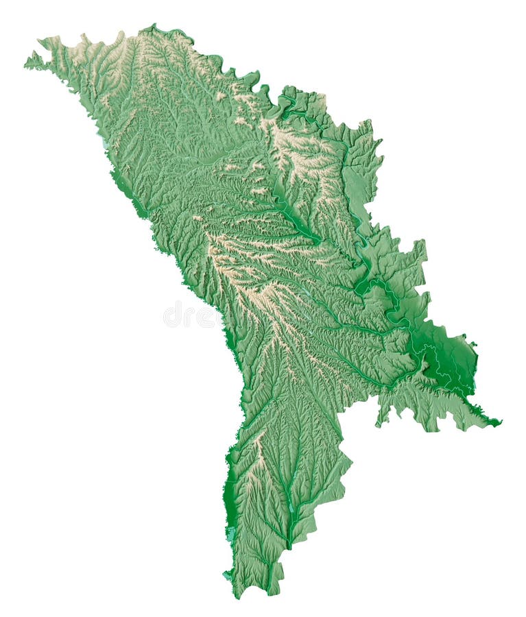 Moldova relief map stock illustration. Illustration of landscape ...