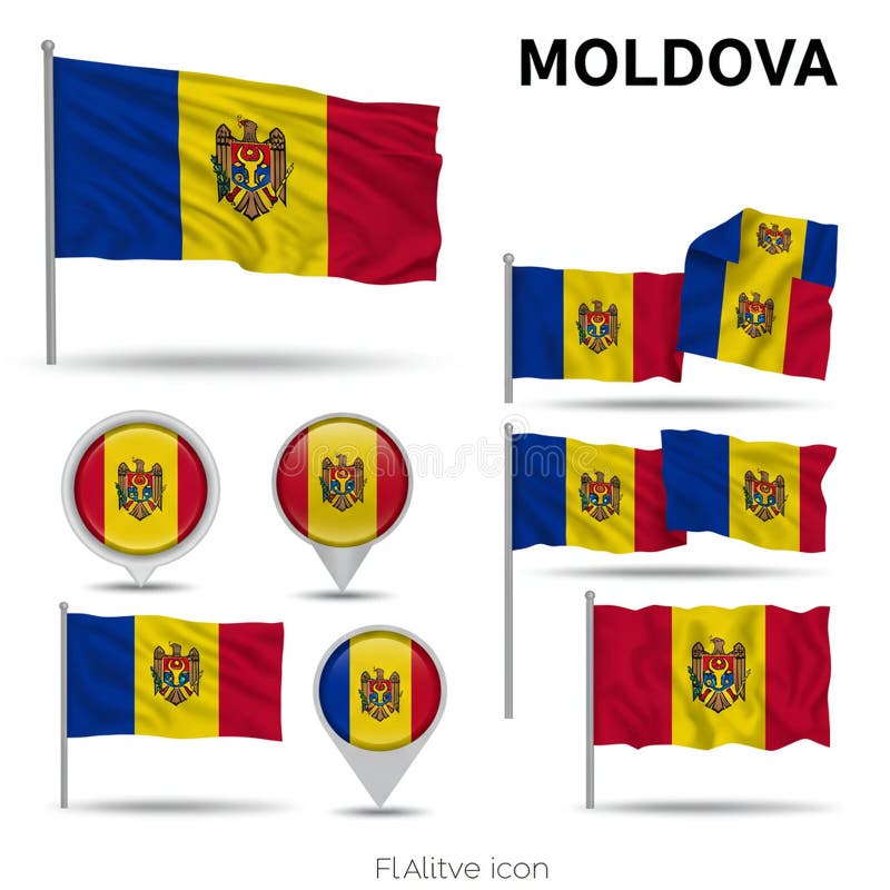 Moldova S Flag is Displayed in Multiple Formats, Each Showing Vertical ...