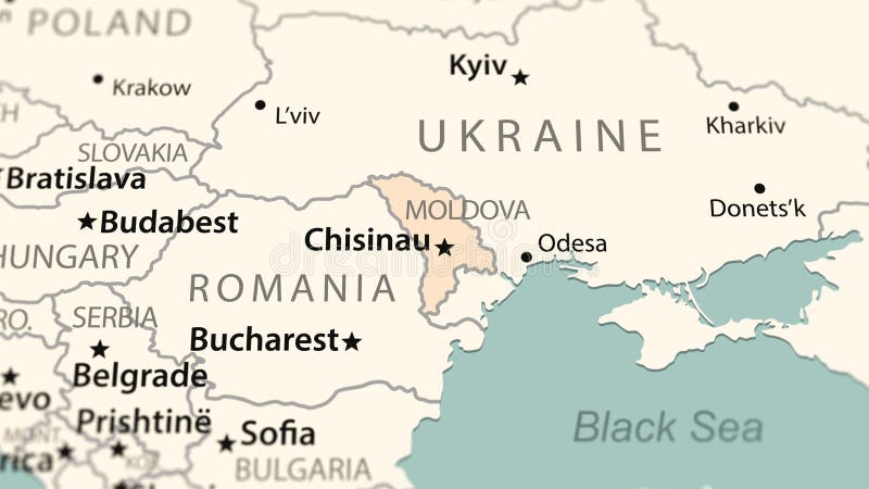 Moldova on the world map stock illustration. Illustration of ethnicity - 304481579