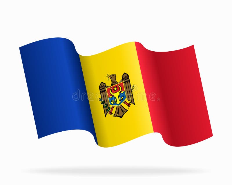 Moldovan Flag Wavy Background Layout. Vector Illustration. Stock ...
