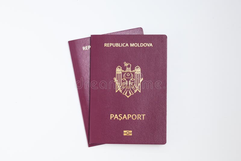 Moldovan Passport on a White Background Stock Photo - Image of passport ...