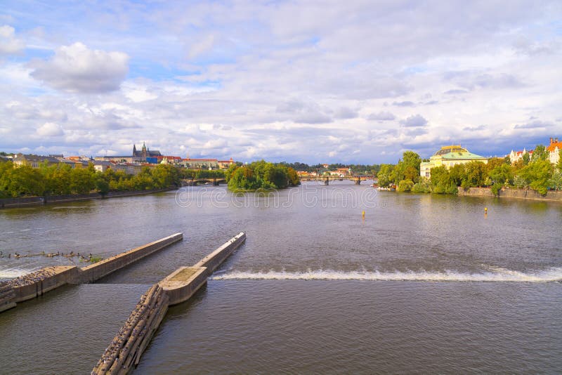 Moldovan River Run To Prague Stock Photo - Image of river, famous ...