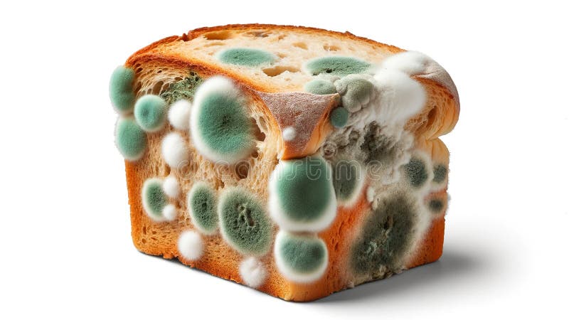 Moldy Bread. the Bread Has Visible Patches of Green and White Mold on ...