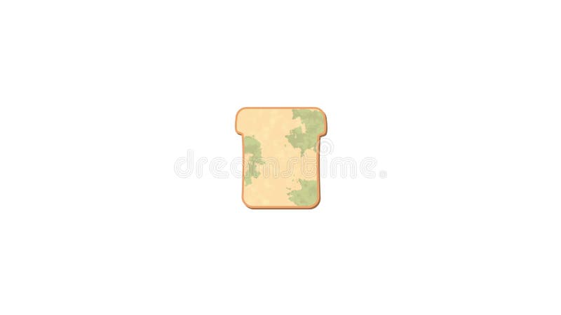 Moldy Slice of Bread on White Background Stock Footage - Video of food ...