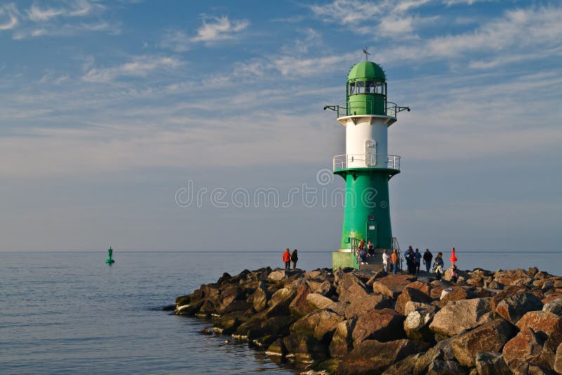 Mole stock photo. Image of ocean, beacon, pomerania, mecklenburg - 12916786