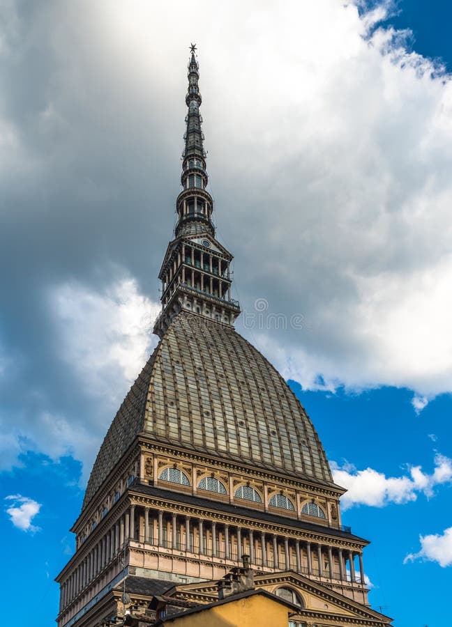 Mole Antonelliana Tower, the Symbol of Turin, Italy Stock Photo - Image ...