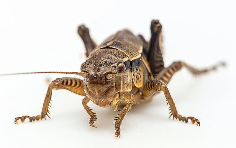 Mole Cricket Insect on Clean White -Generative Ai Stock Illustration ...
