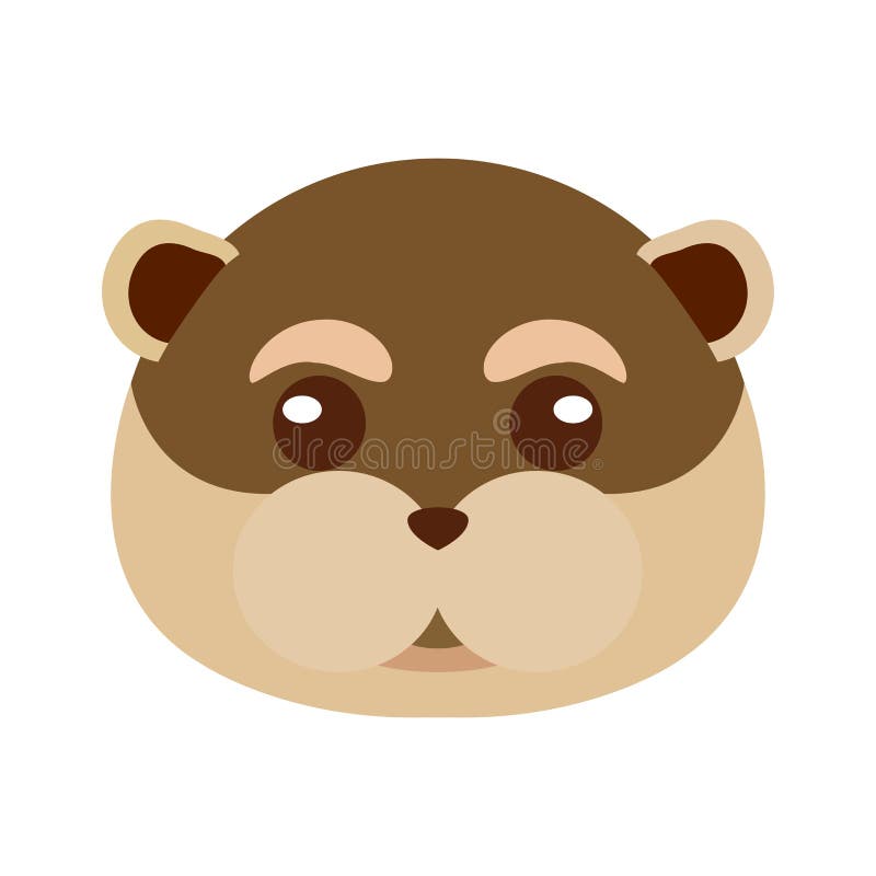 Mole Head Solid Icon. Cute Marmot Animal Face Simple Silhouette Stock ...