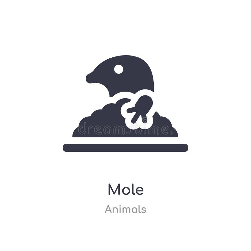 Mole Icon. Isolated Mole Icon Vector Illustration from Animals ...