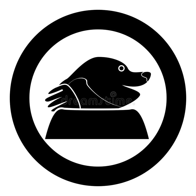 Mole Icon in Round Black Color Vector Illustration for Garden Craft ...