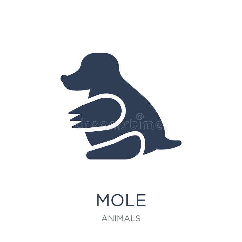 Mole Icon. Trendy Flat Vector Mole Icon on White Background from Stock ...