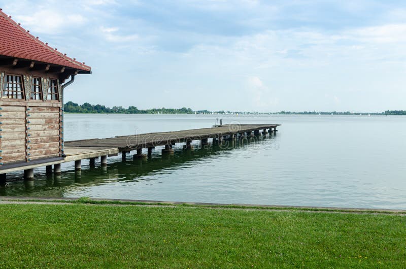 Mole in a lake stock image. Image of pier, lake, nature - 202832609