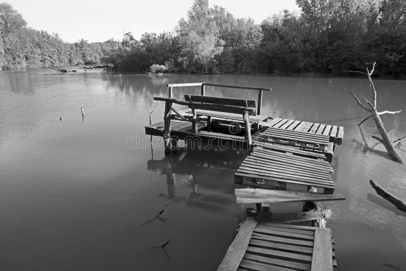 Mole on the LIttle Danube stock image. Image of fishing - 34068459