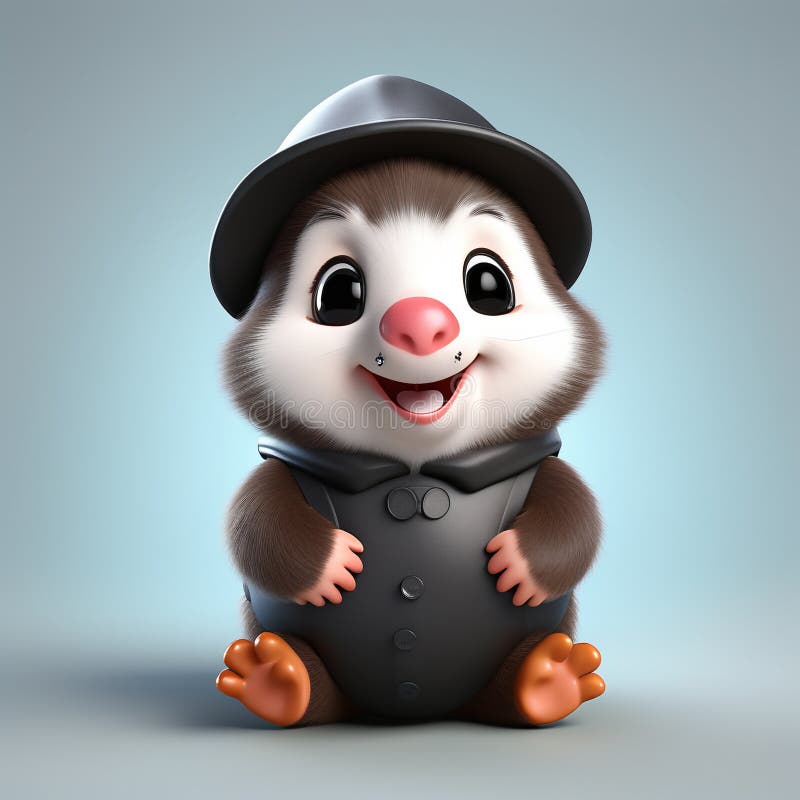 Mole Magic: Highly Detailed 3D Rendering Stock Illustration ...