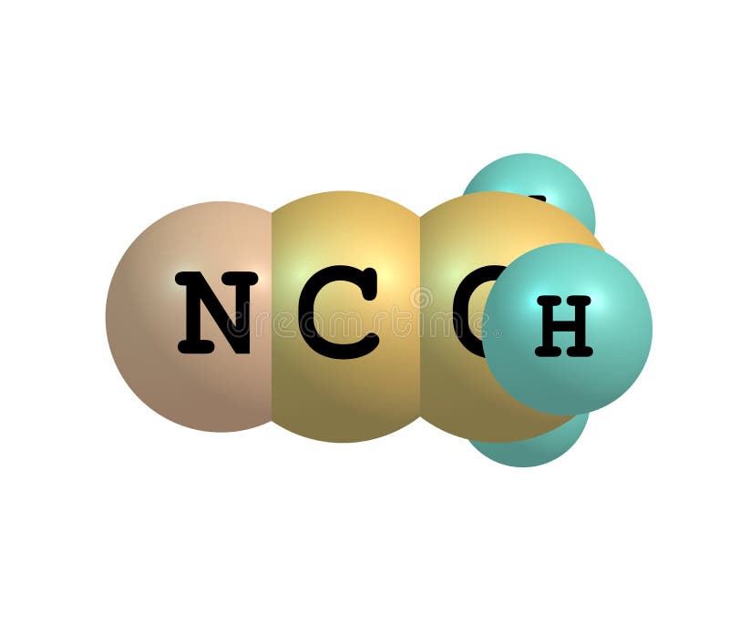 Molecola Di Acrilonitrile Poliacrilonitrile Pan E Mattonelle Di ...