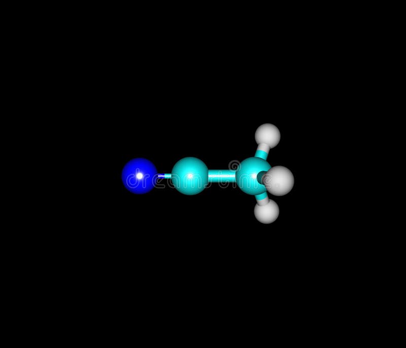 Molecola Di Acrilonitrile Poliacrilonitrile Pan E Mattonelle Di ...