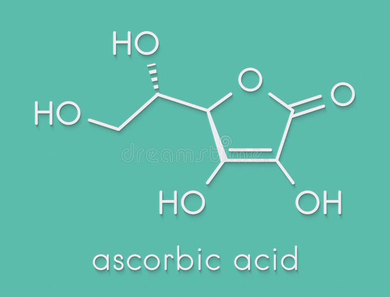 Molecola Di Ascorbato Di Acido Vitamina C Ascorbico. Formula ...