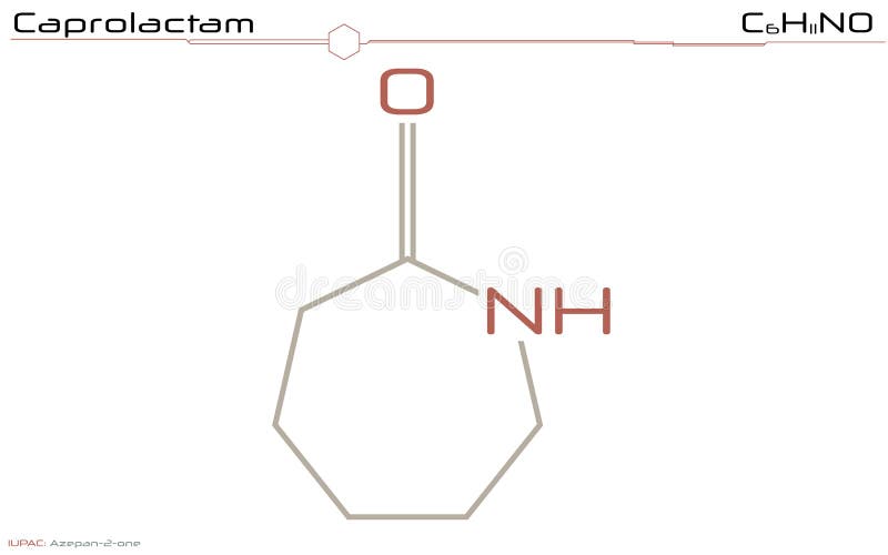Molecola Caprolattame Strutture Molecolari Cicliche Ammide 3d Modello ...