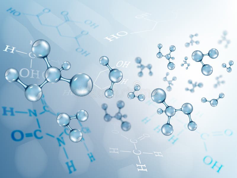 Molecole E Formule Chimiche Illustrazione di Stock - Illustrazione di ...