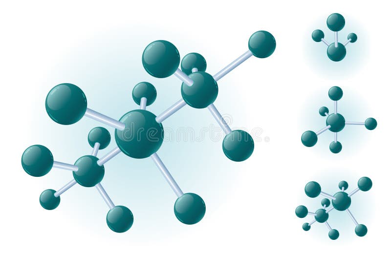 Moleculaire structuren vector illustratie. Illustration of vector ...