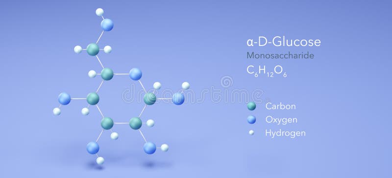 Moleculaire Structuren Van Alfadglucose Monosaccharide 3d Model ...