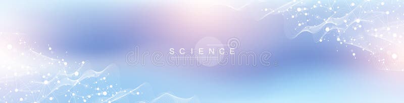 Molecular Abstract Structure Background. Scientific Vector Illustration ...