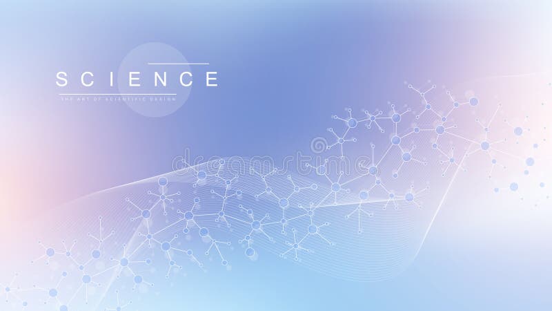 Molecular Abstract Structure Background. Scientific Vector Illustration ...