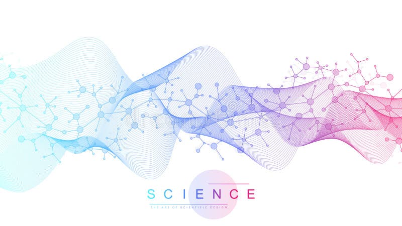 Molecular Abstract Structure Background. Scientific Vector Illustration ...