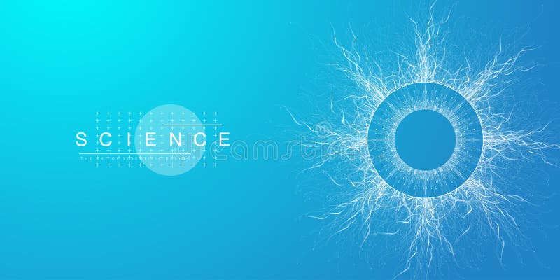 Molecular Abstract Structure Background. Scientific Vector Illustration ...