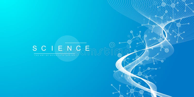 Molecular Abstract Structure Background. Scientific Vector Illustration ...