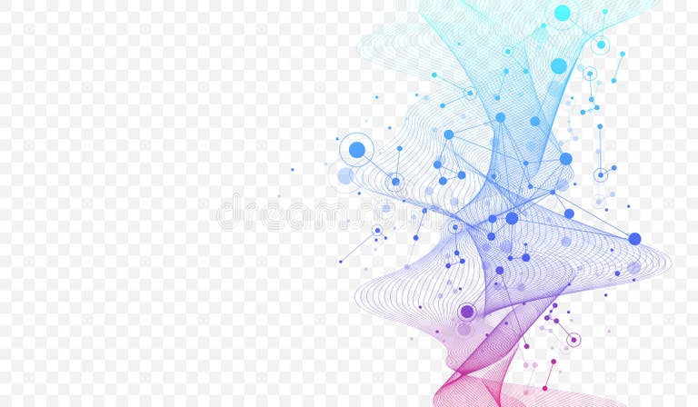 Molecular Abstract Structure Background. Scientific Vector Illustration ...