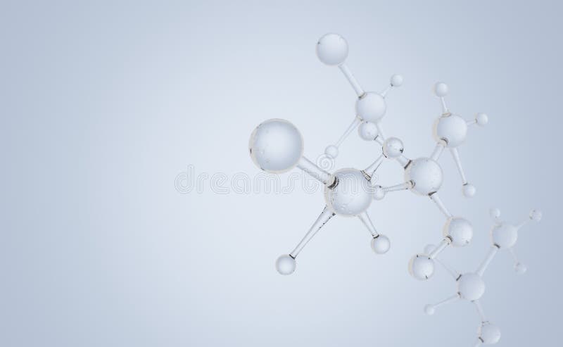 Molecular or Atom Clean Structure on White Background Stock ...