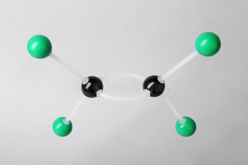 Molecular Atom Model on Grey Background. Chemical Structure Stock Image ...
