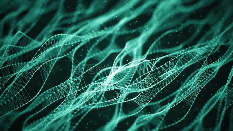 Molecular Background with DNA. Network Concept with Connecting Dots and ...